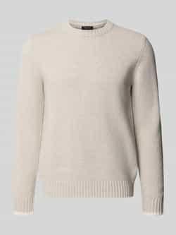 Maerz Strickpullover aus Schurwolle mit Rundhalsausschnitt