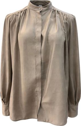 Mars&eacute;m Marsem, Femme, Blouses et Chemises, Beige, Taille: 40 FR Camicia coreana manica a sbuffo effetto organza