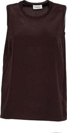 P.A.R.O.S.H. P.a.r.o.s.h., Femme, Tops, Brun, Taille: 38 FR Sweet Ribbed Blouse