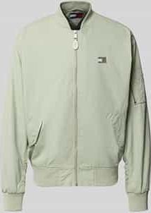 Tommy Jeans Regular Fit Bomberjacke mit geripptem Stehkragen