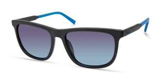 Timberland TBA9269 Herren Sonnenbrille, Casual Sonnenbrille aus leichtem Metall, quadratische Linsenform, rauchgraue polarisierte Gläser, grau