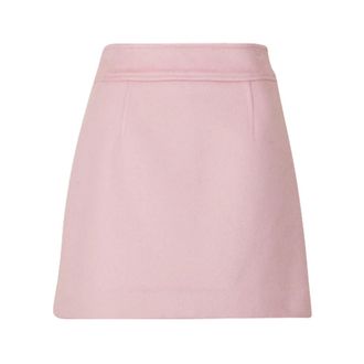 By Ti Mo Eleganter Woll Mini Rock - - Skirts - Damen - Rosa - S