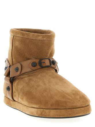 Balenciaga Womens Beige Calfskin Ankle Boots