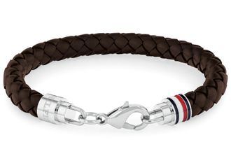 Tommy Hilfiger Jewelry Armband für Herren mit Braunem Leder und Edelstahlverschluss - 2790546