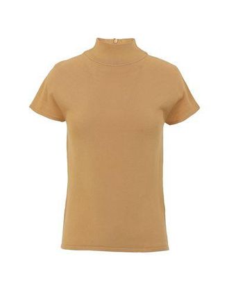 8 by YOOX VISCOSE KNIT S/SLEEVE MOCK-NECK TOP