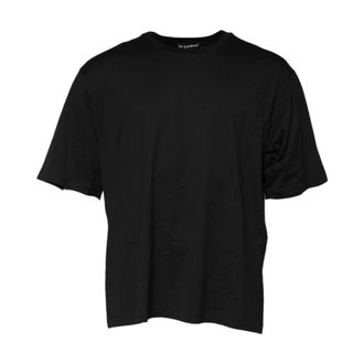 Dolce & Gabbana Luxuri&ouml;ses Baumwoll-Crew-Neck-T-Shirt - - Tops - Herren - Schwarzk - L