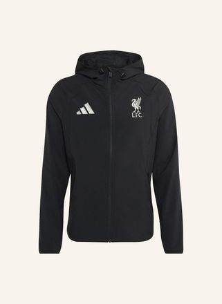 adidas Fc Liverpool Tiro Travel Windbreaker, Durchgehender Reissverschluss schwarz