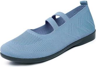 Generic Mocassins &agrave; enfiler pour femme, en maille respirante, chaussures de marche plates &agrave; bout rond, baskets dentra&icirc;nement confortables, l&eacute;g&egrave;res et d&eacute;contra