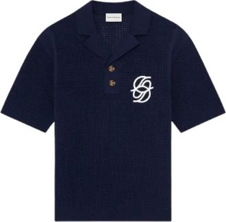 Dr&ocirc;le de Monsieur Homme, Pulls, Bleu, Taille: XL Le Polo Maille Monogramme