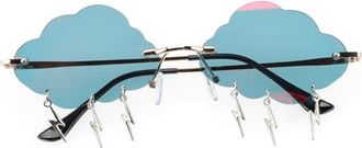 Hemoton Lunettes de Soleil sans Monture Forme Irr&eacute;guli&egrave;re L&eacute;g&egrave;res et Durables pour F&ecirc;tes et Activit&eacute;s Ext&eacute;rieures