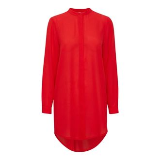 Ichi IHCellani Long SH2 - - Blouses & Shirts - Damen - Rot - M