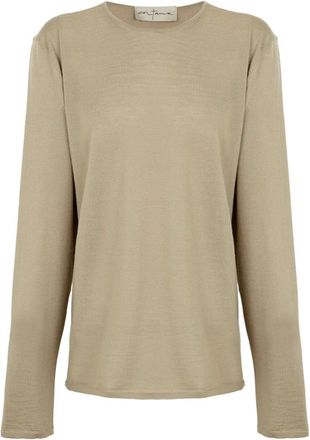 Cortana Femme, Pulls, Beige, Taille: 42 FR Fio, maillot en cachemire beige fonc&eacute;