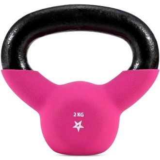 Yes4All DLKP Neopren beschichtete Kettlebell, Krafttraining Kettlebells - 2KG Rose