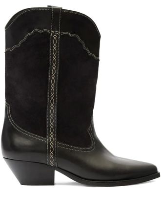 Isabel Marant x Duerto bottines &agrave; coutures contrastantes - Noir