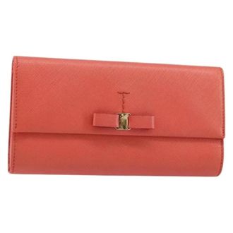Ferragamo Pre-owned Leder Portemonnaie - - Pre-owned - Damen - Orange - ONE SIZE