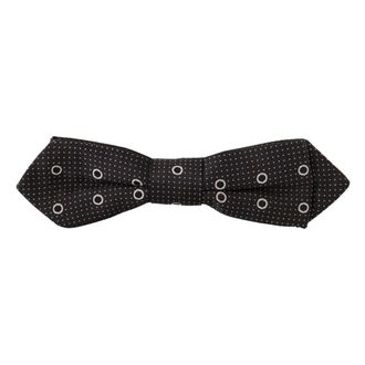 Dolce & Gabbana Schwarze Wei&szlig;e Polka Dot Seiden Hals Papillon Krawatte - - Accessories - Herren - Schwarzk - ONE SIZE