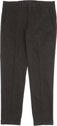 Fay Homme, Pantalons, Brun, Taille: W33 Pantalon Chino Slim Fit en Gabardine de Coton