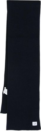 C.P. Company Schal mit Logo-Patch - Blau
