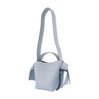 Acne Studios Unisex Musubi Mini R Shopper Bag Leather Blue Calfskin Totes-shopping-bags