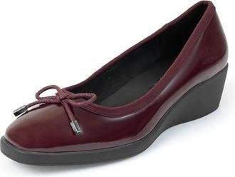Aerosoles Femme Tema Escarpins, Similicuir Verni Merlot froiss&eacute;, 39.5 EU