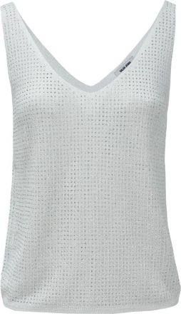 Salsa Femme, Tops, Gris, Taille: 38 FR D&eacute;bardeur &agrave; col en V