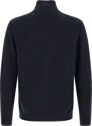 Ballantyne Diamond Intarsia Cashmere Cardigan - Navy