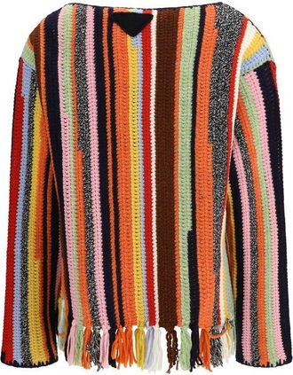 Prada Wool-Cashmere Striped Sweater - Multicolor