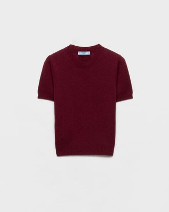 Prada Kurzarm-Pullover aus Kaschmir