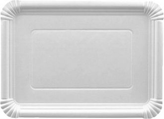 Papstar 250 Teller, Pappe Pure eckig 21,5 cm x 29 cm Weiss