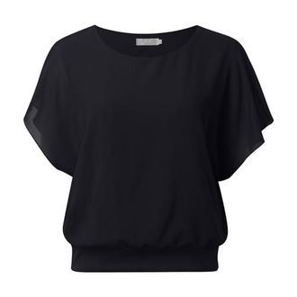 Generic Tunique Grande Taille Femme &agrave; Manches Chauve-Souris, Tee Shirt Sexy-Haut Femme Mousseline Couleur Pure Tops Casual L&eacute;Ger Respirant Chemisers pour Plag