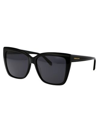Ferragamo Unisex Sunglasses Sf1102s Black Acetate