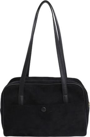 Generic Sac &agrave; main en PU Boston, sac &agrave; oreiller carr&eacute;, sacs &agrave; bandouli&egrave;re, sac &agrave; aisselles pour femmes (noir)