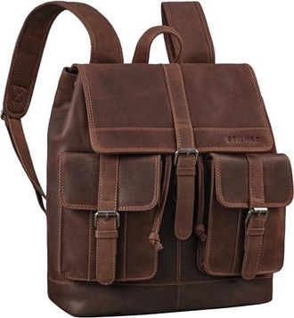 STILORD Dreamer Grand sac à dos cuir femme homme vintage sac a dos ordi portable 13,3 pouces sacs portés dos sac de voyage université école loisir cuir vérita