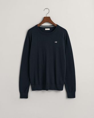 GANT Teenager Shield Classic Baumwoll Rundhalspullover (134/140) EVENING Blau