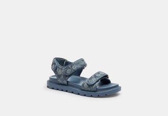 Coach Brynn Sandale Aus Signature-Denim Mit Kristallen