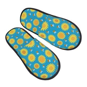 Generic Slippers Tournesol Abeille Chaud Pantoufles DH&ocirc;tel Cozy Chaussons Invit&eacute;s Pour Invit&eacute; Chambre Femmes L