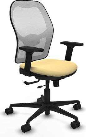 Piqueras y Crespo Arbeitsstuhl mit 2D-Armen, h&ouml;henverstellbare Lendenwirbelst&uuml;tze, ausgestattet mit Syncro/Traslack und injiziertem Schaum. Mit Rollen von 65 mm Nylon, 