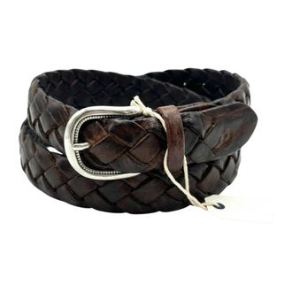 Alberto Luti Geflochtener Lederg&uuml;rtel - - Accessories - Herren - Braun - 105 CM