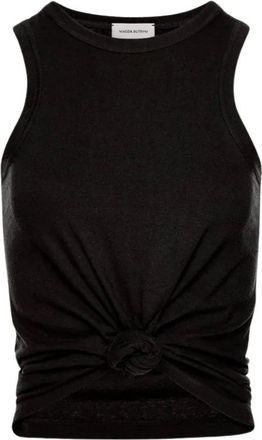 Magda Butrym Femme, Tops, Noir, Taille: 36 FR Knot-detail Tank Top