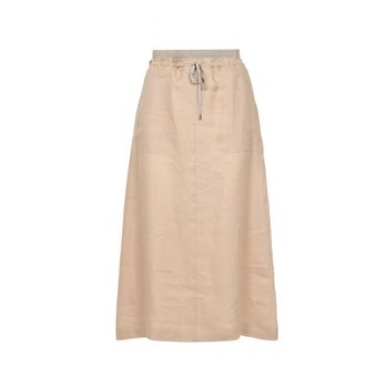 Gran Sasso Leinenhose mit Lurex-Details - - Skirts - Damen - Beige - L