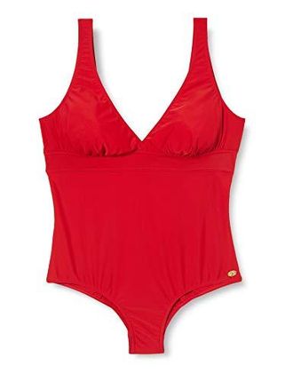 Haute Pression 819 - Maillot de Bain Une pièce - Uni - Femme - Rouge - FR: 48 (Taille Fabricant: 48)