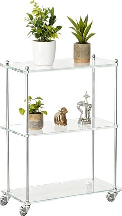 Generico Rollwagen aus Acryl, K&uuml;chenregal mit 3 Ebenen, Rollwagen zum Servieren, f&uuml;r Zuhause, K&uuml;che, Bad, Esszimmer, B&uuml;ro, Hochzeit, Hotel, Restaurant, Schule,