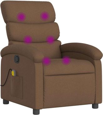 vidaXL Massagesessel Braun Stoff Vidaxl