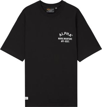 Alpha Industries t-shirt en coton à détail imprimé - Noir