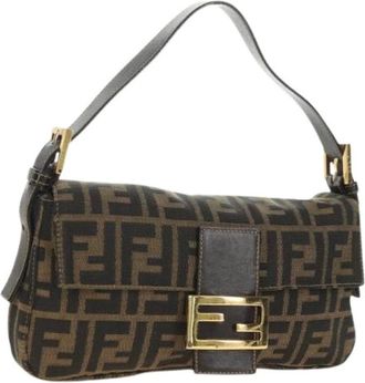 Fendi Pre-owned Vintage Zucca Canvas Shoulder Bag - Femme - Pre-owned - Brun - Taille: ONE Size