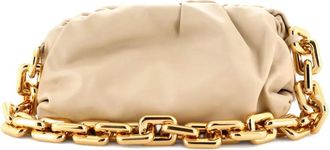 Bottega Veneta The Chain Pouch Leather Teen shoulder bag - Tons neutres