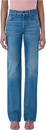 Chlo&eacute; Femme, Jeans, Bleu, Taille: W26 Jean en denim coupe droite
