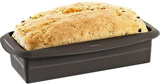 Lurch 85010 FlexiForm Kastenform / Brotbackform aus 100% BPA-freiem Platin-Silikon, Braun, 30 x 11,5 x 7 cm
