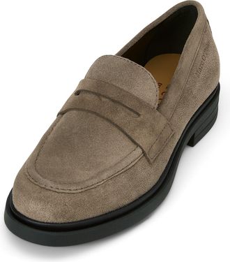 Marc O'Polo Loafer MARC OPOLO aus ge&ouml;ltem Veloursleder, Damen, Gr. 36, beige (faded braun), Obermaterial: 100% Leder, unifarben, Schuhe Loafer, Topseller