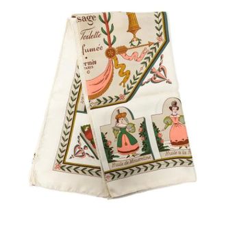 Herm&egrave;s Pre-owned Huile Rafraichissante a LUsage de la Toilette Parfumee Foulard en Soie - Femme - Pre-owned - Blanc - Taille: ONE Size